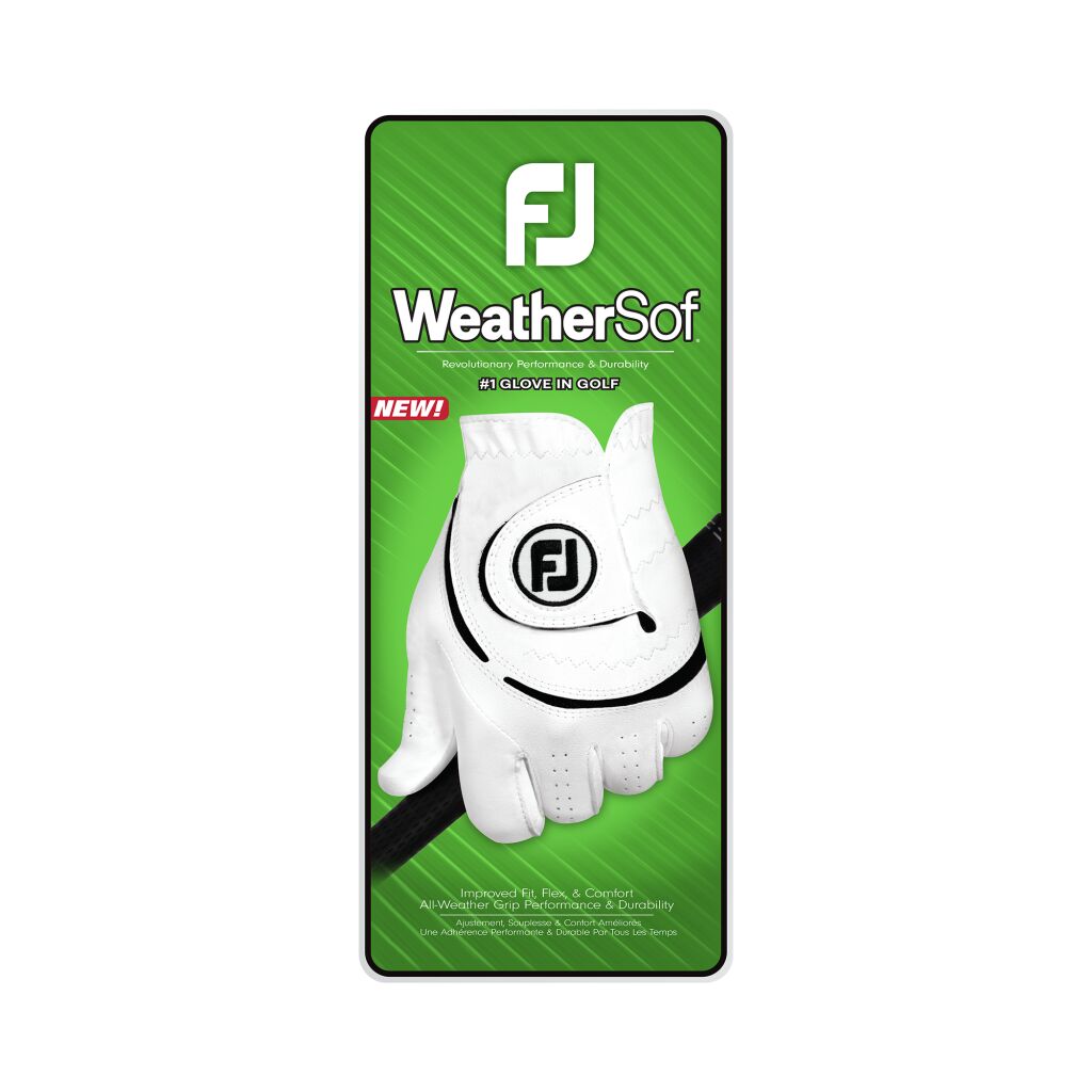 Footjoy FJ WeatherSof MRH - miesten golfhanska (valkoinen) | Budget Sport